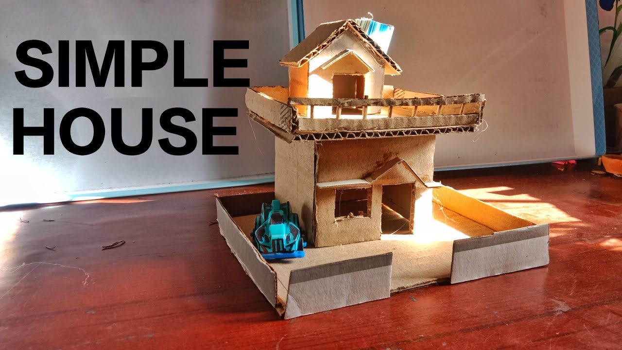 How to make a cardboard house easy | how to make Cardboard house ...