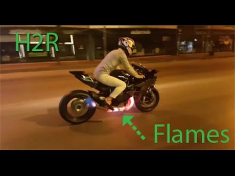 Kawasaki H2R Increadibly Flame - YouTube