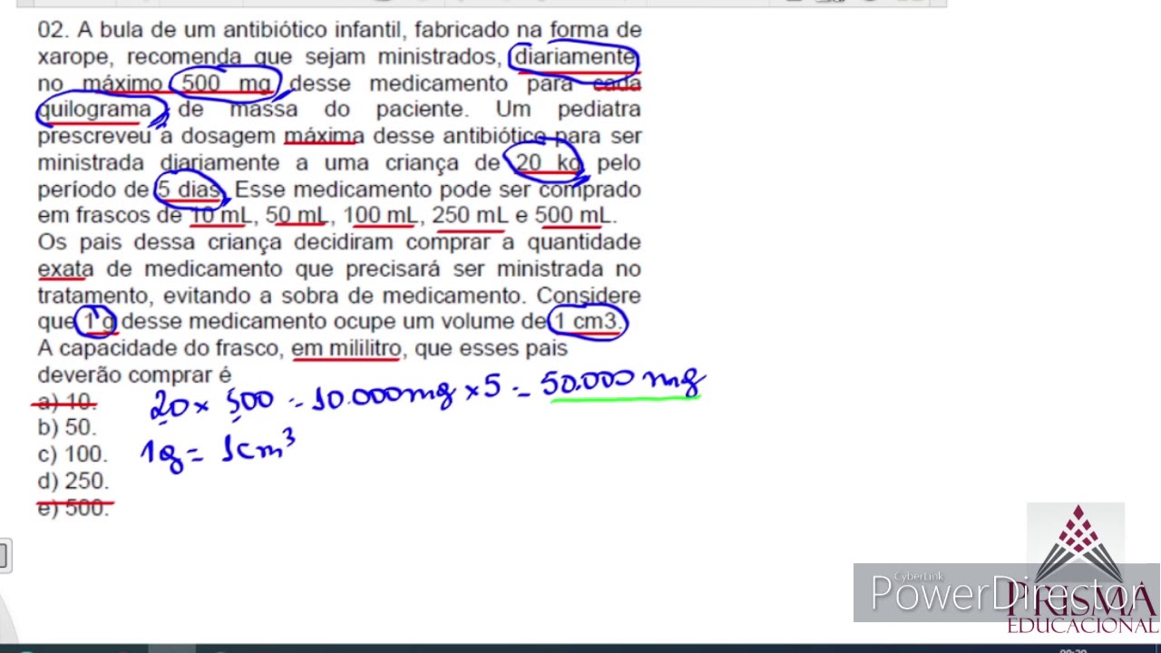 A bula de um antibiótico infantil, fabricado na forma de xarope ...