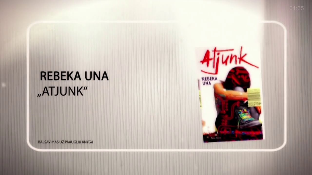 Metų knygos rinkimai - Rebeka Una. „Atjunk“ (pokalbis studijoje) HD ...