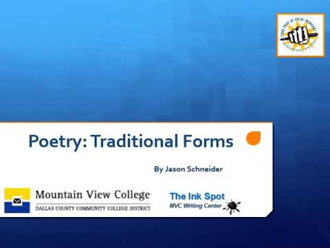 Traditional Forms of Poetry - YouTube