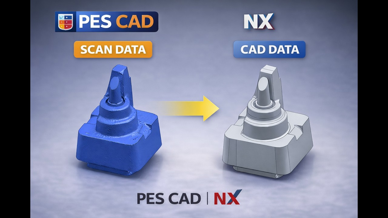 SCAN DATA to CAD DATA in NX | Reverse Engineering | PES CAD - YouTube