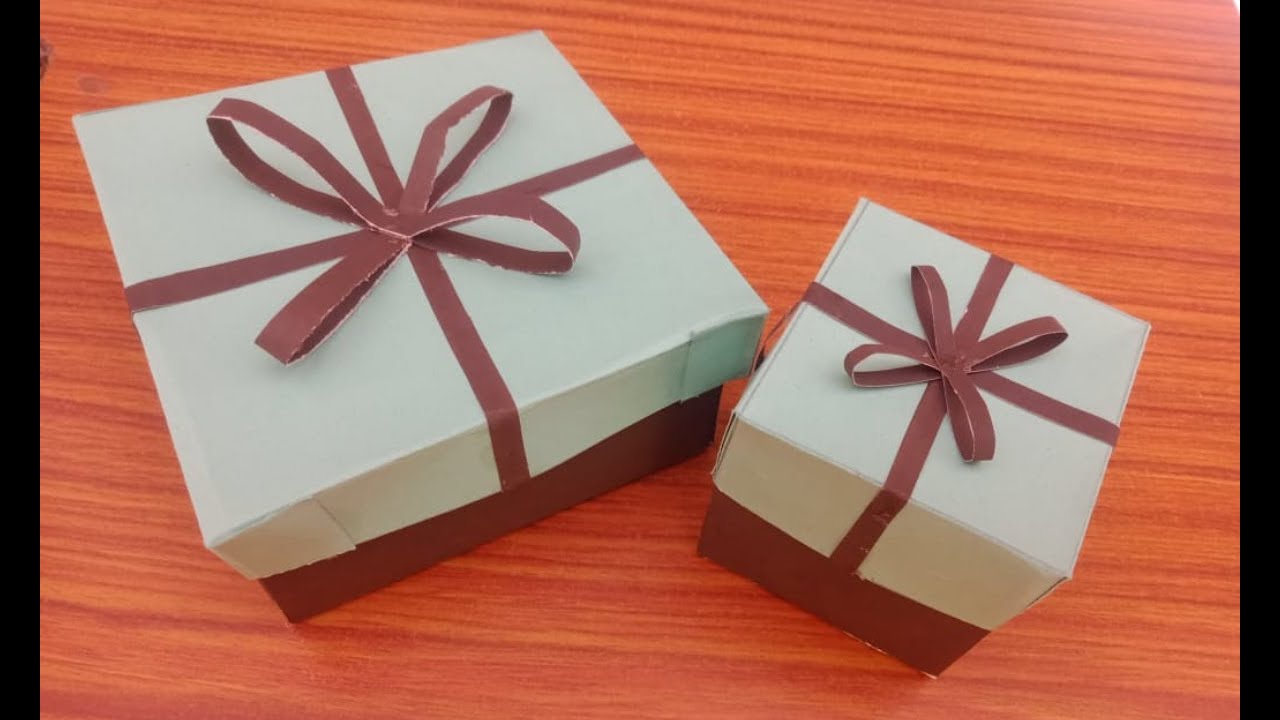 How to make Gift rape box and DIY Paper craft | Waist material box ...