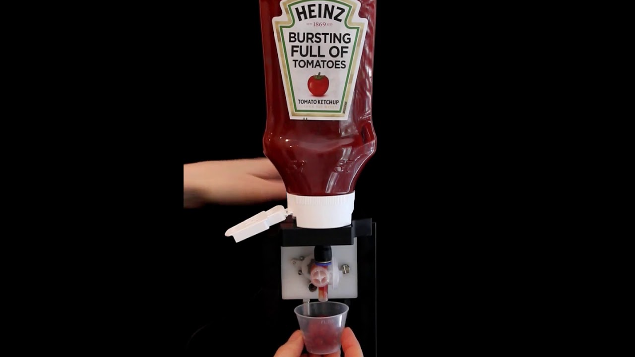 Quantex Arc Pump Ketchup Portion Dosing - YouTube