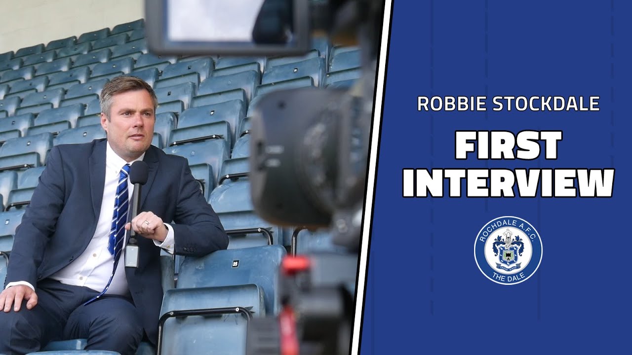 Robbie Stockdale's First Interview As Rochdale AFC Manager - YouTube