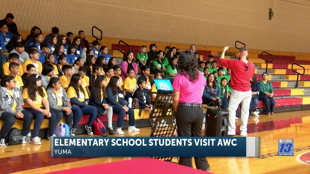 Local elementary school students visit AWC - YouTube