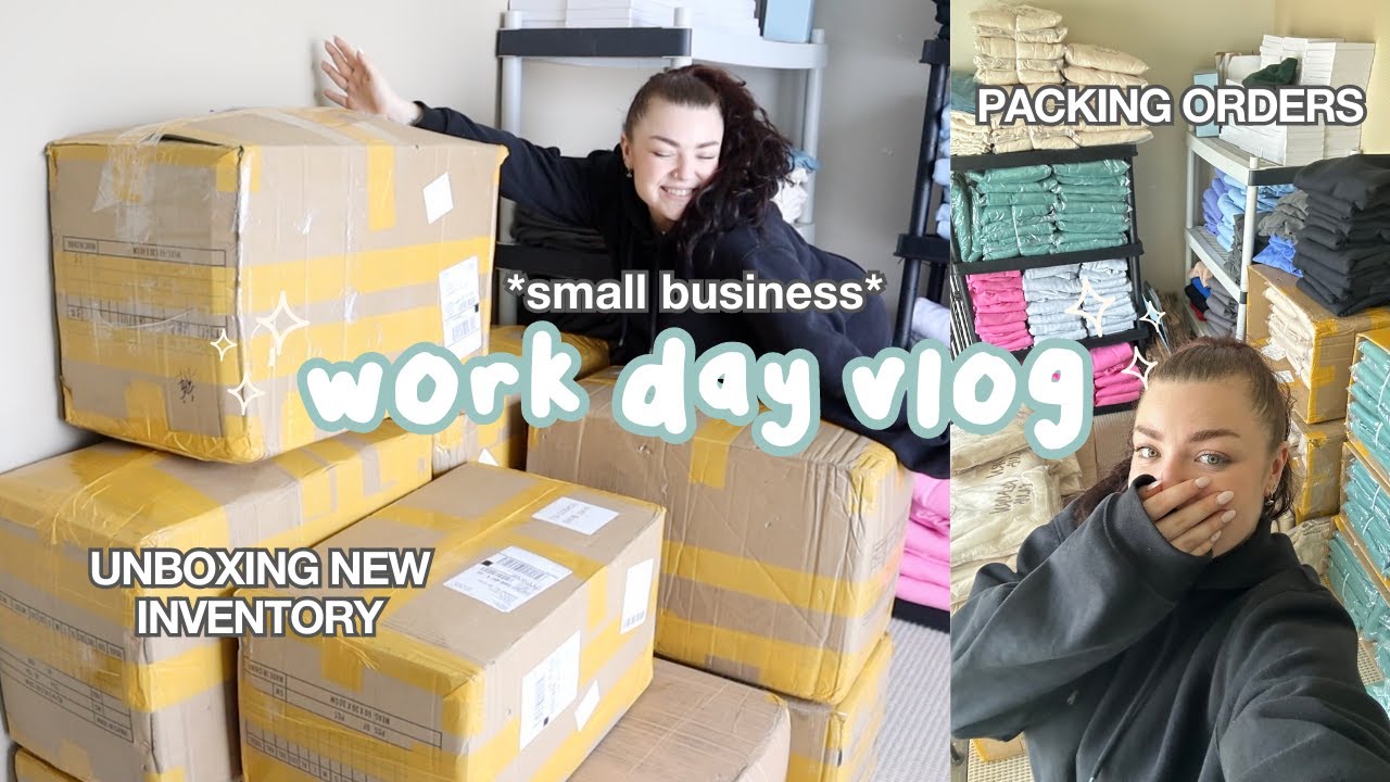 DAY IN THE LIFE AS A SMALL BIZ OWNER | unbox inventory, pack orders ...