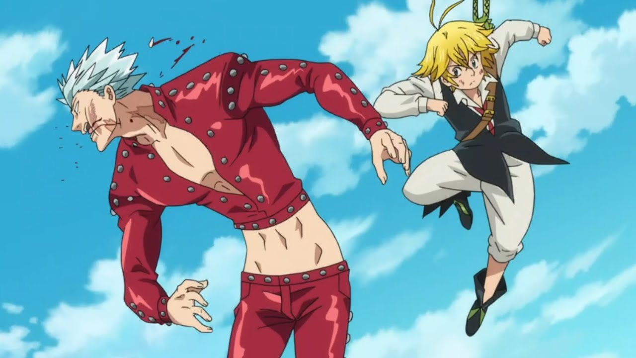 The Sin of Wrath blasts away The Undead Ban! Meliodas vs Ban Epic Full ...