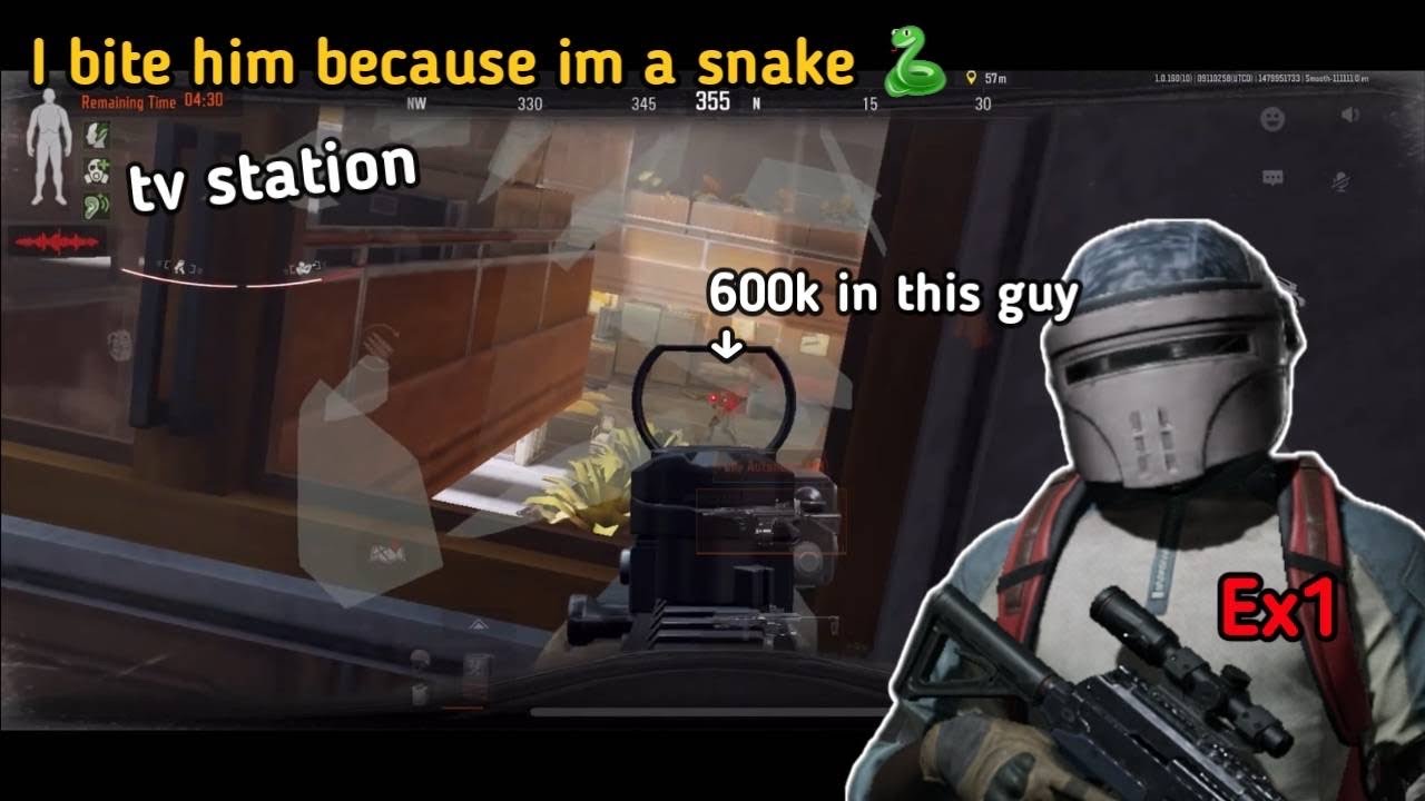 E x 1 Snake in tv station - arena breakout - YouTube