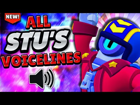 ALL STU’S VOICE LINES! | Stu Voice Brawl stars #PowerLeague