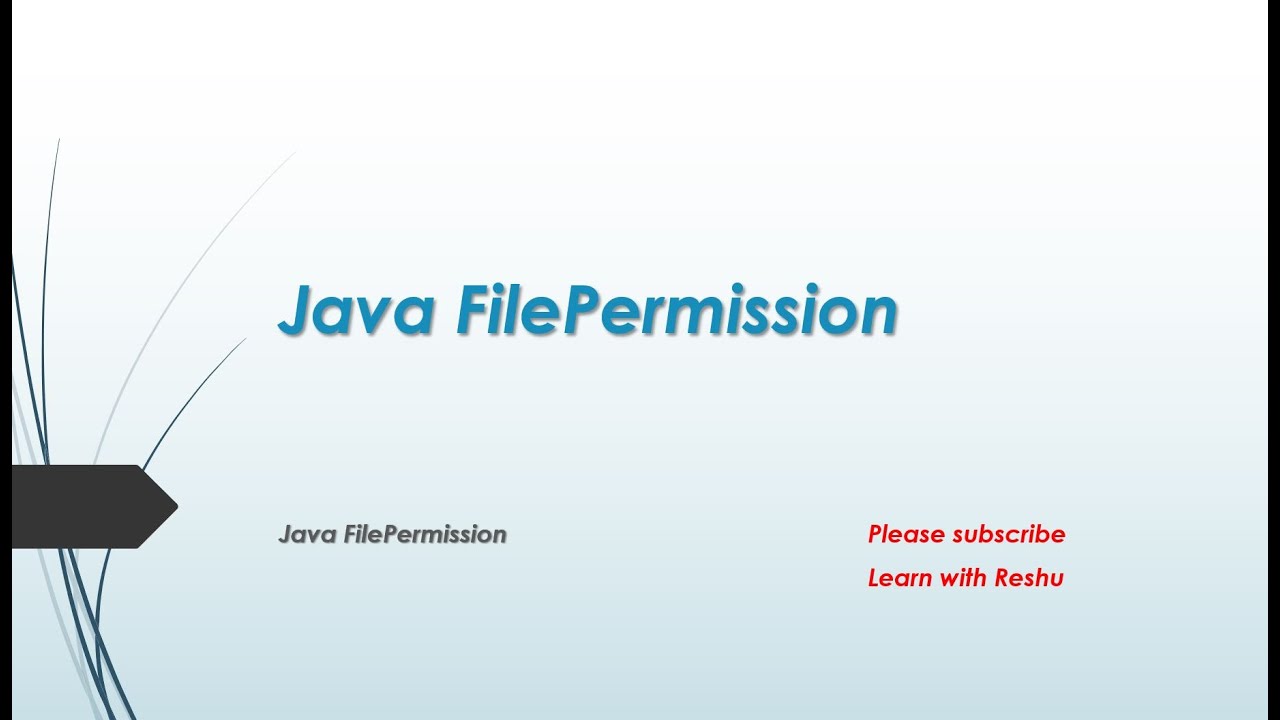 Set File Permissions In Java Core Java Tutorial Youtube