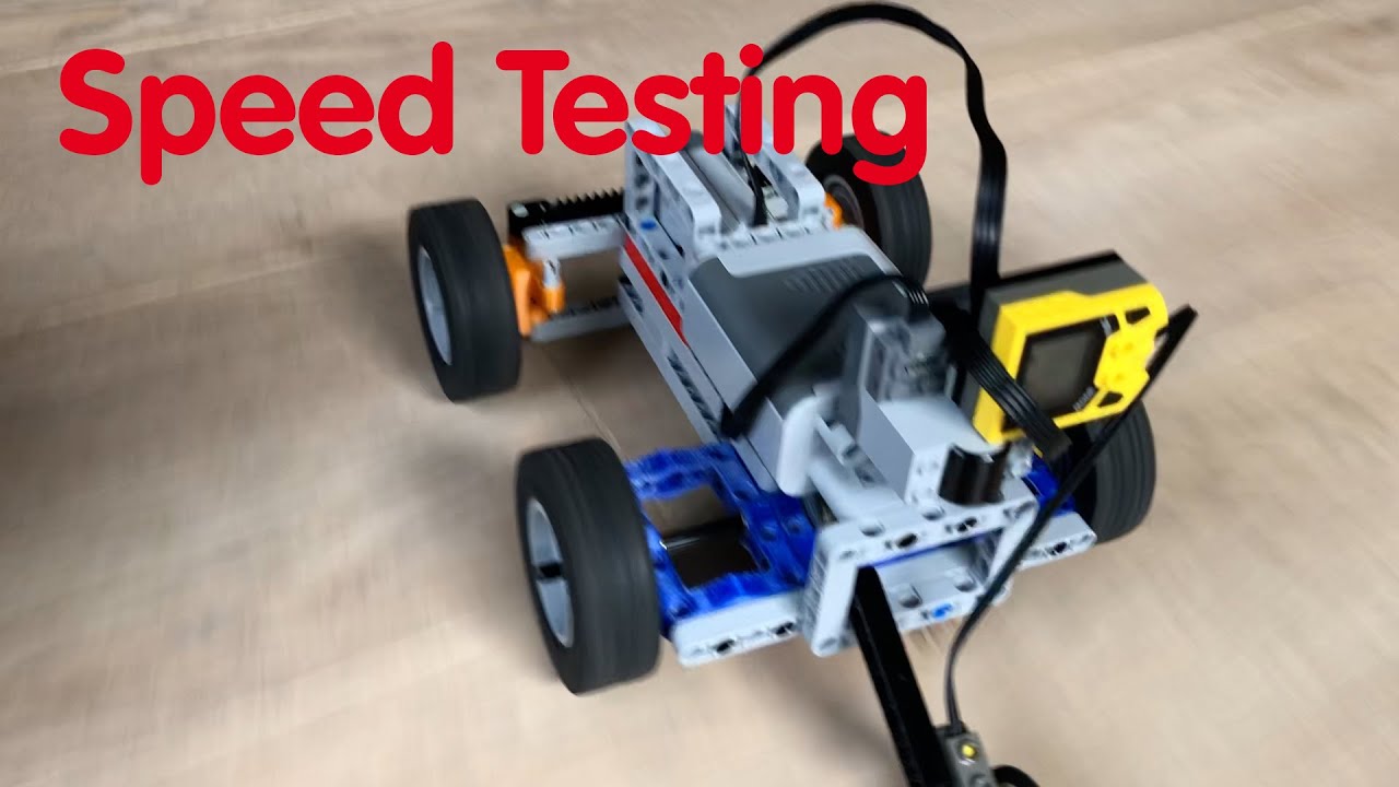Speed test of LEGO car with ball bearings - YouTube