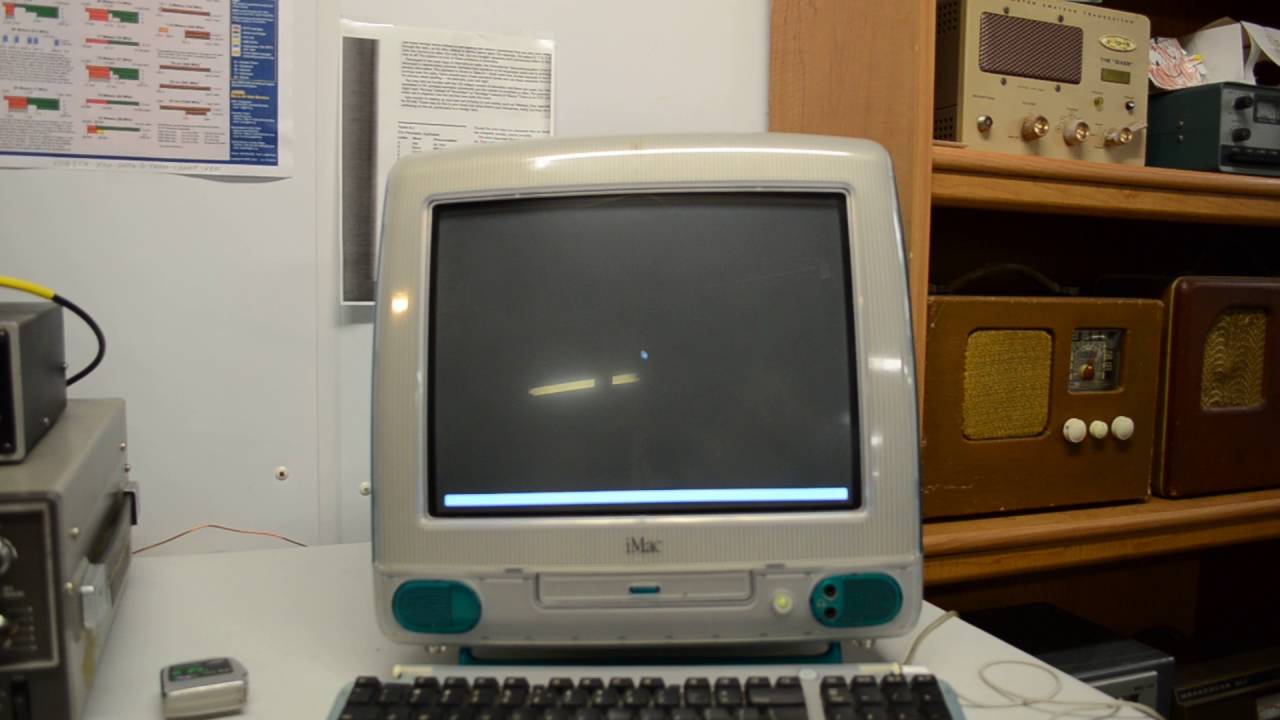 Using a repurposed iMac G3 in my Radio Shack - YouTube