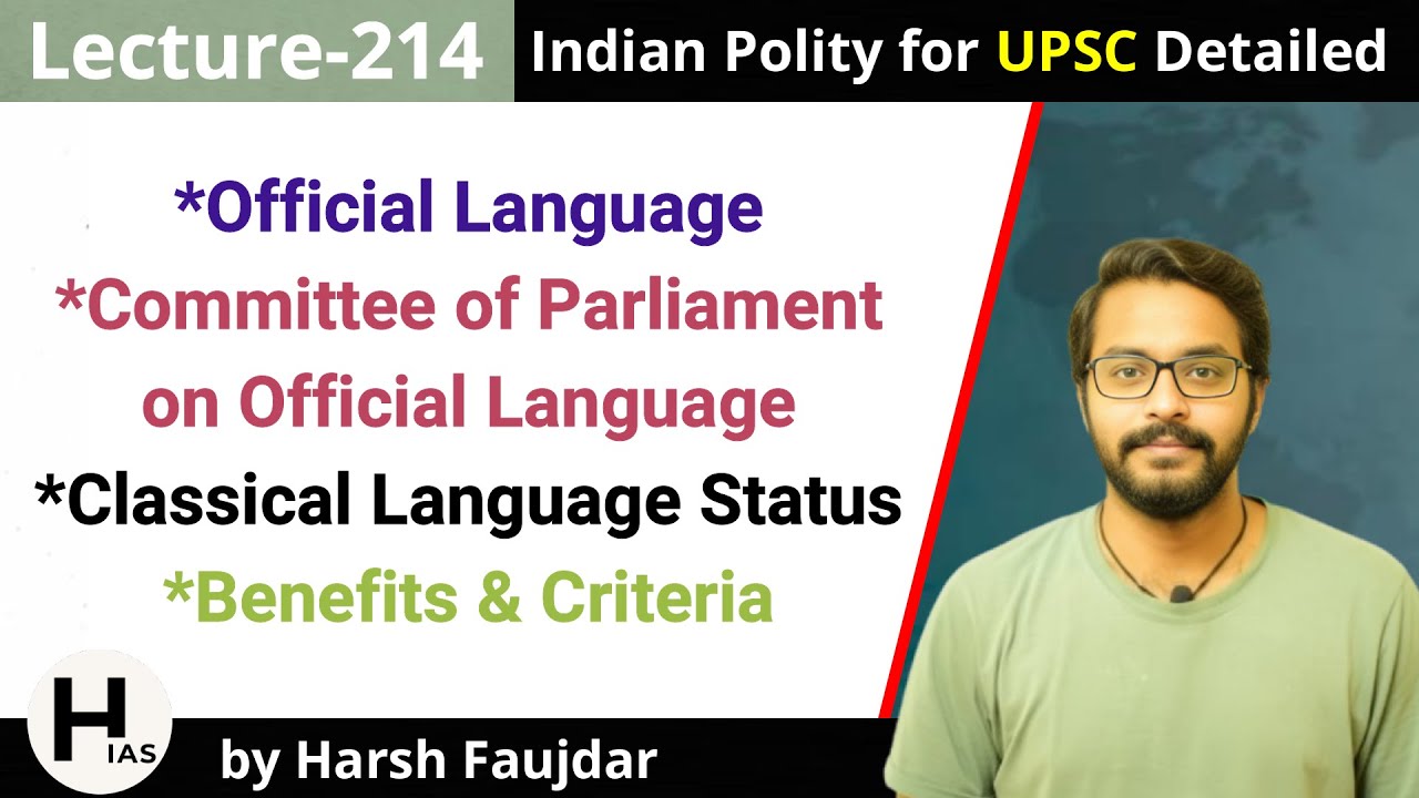 L214: Official Language- Committee of Parliament, Classical Language ...