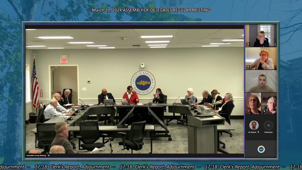 Assembly of Delegates Regular Meeting Videos | Barnstable County