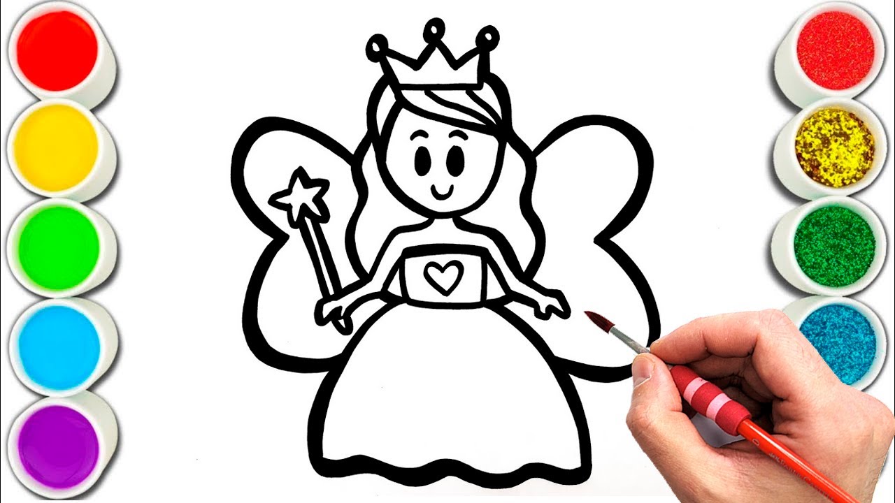 Fairy Drawing, Painting & Coloring For Kids and Toddlers_ Child Art ...