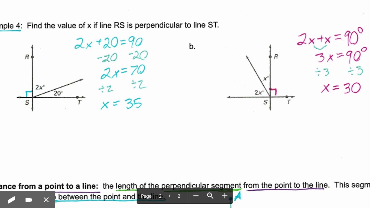 Lesson 3.6 Prove Theorems About Perpendicular Lines - YouTube
