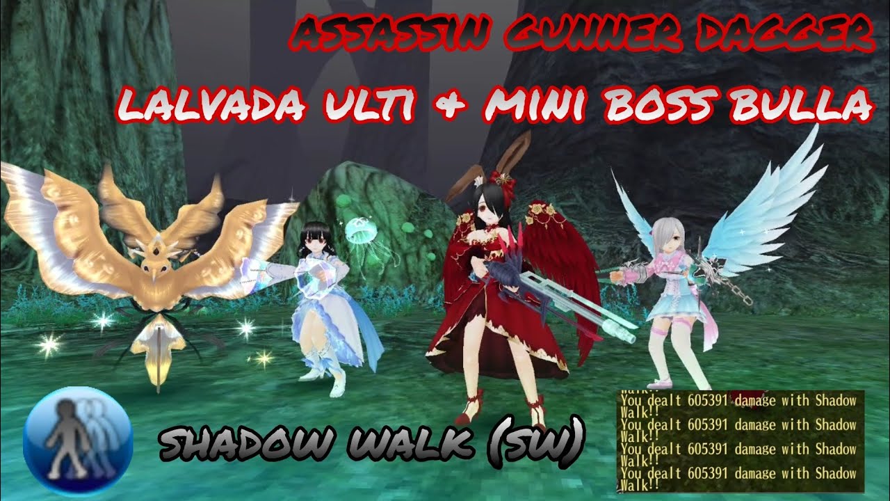 toram online - assasin gun dagger shadow walk (sw) damage at lalvada ...