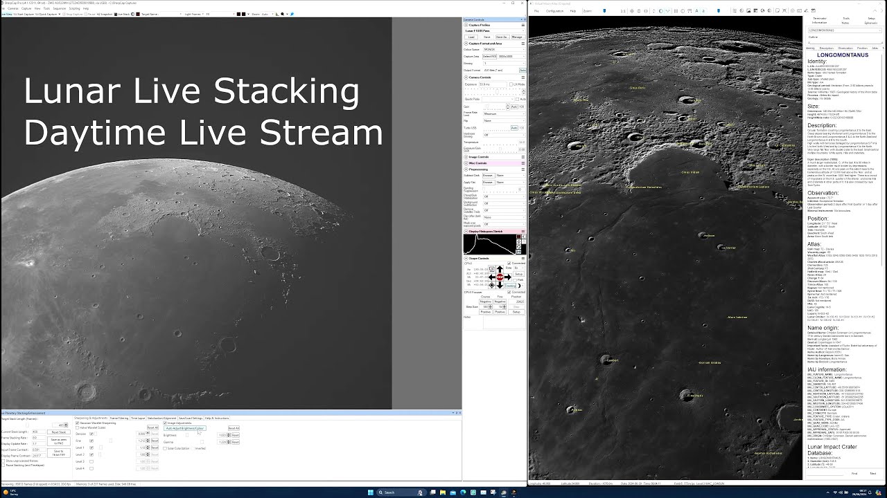 Lunar Live Stacking with SharpCap - YouTube