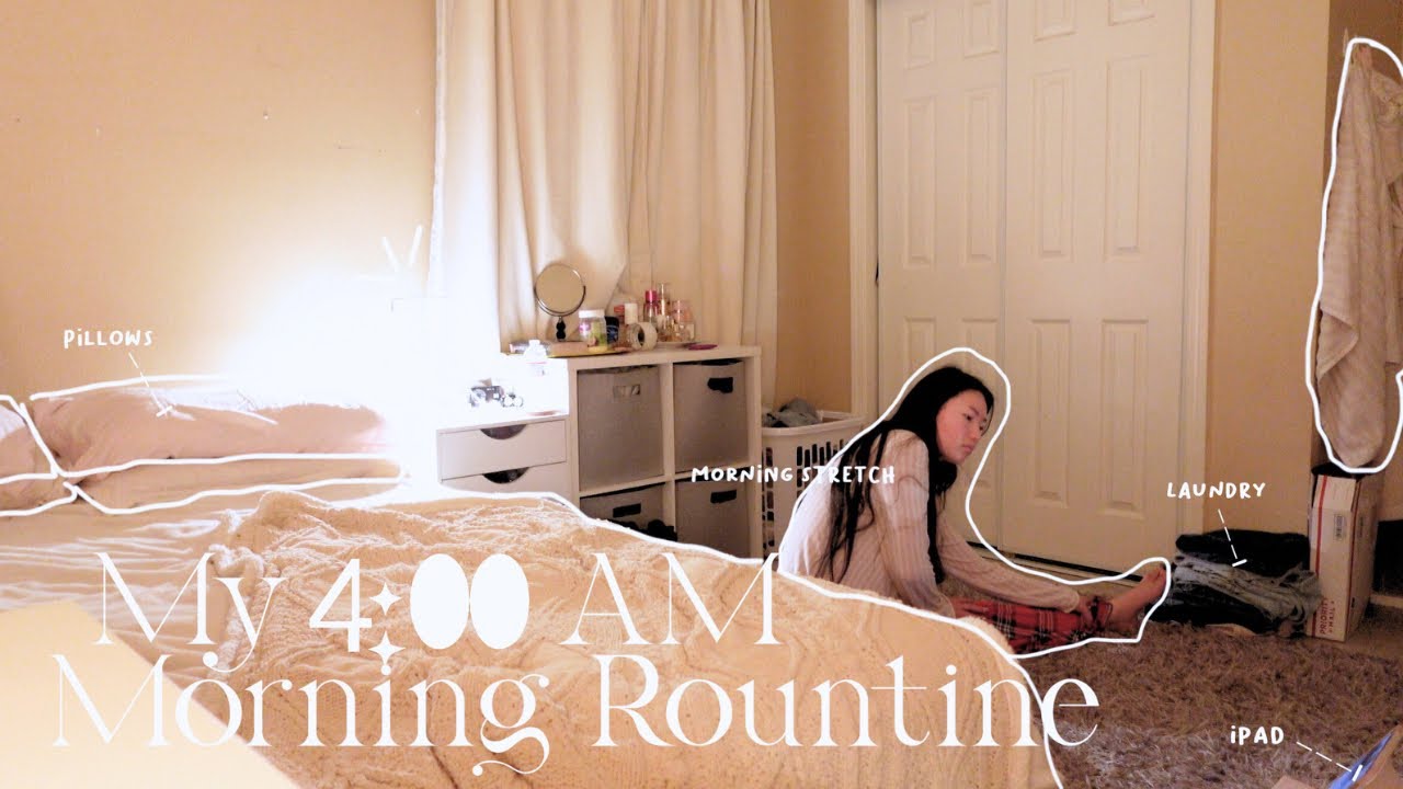 PRODUCTIVE DAYS in my life | waking up at 4am, college, studying, going on hot girl walks 🌸 ...