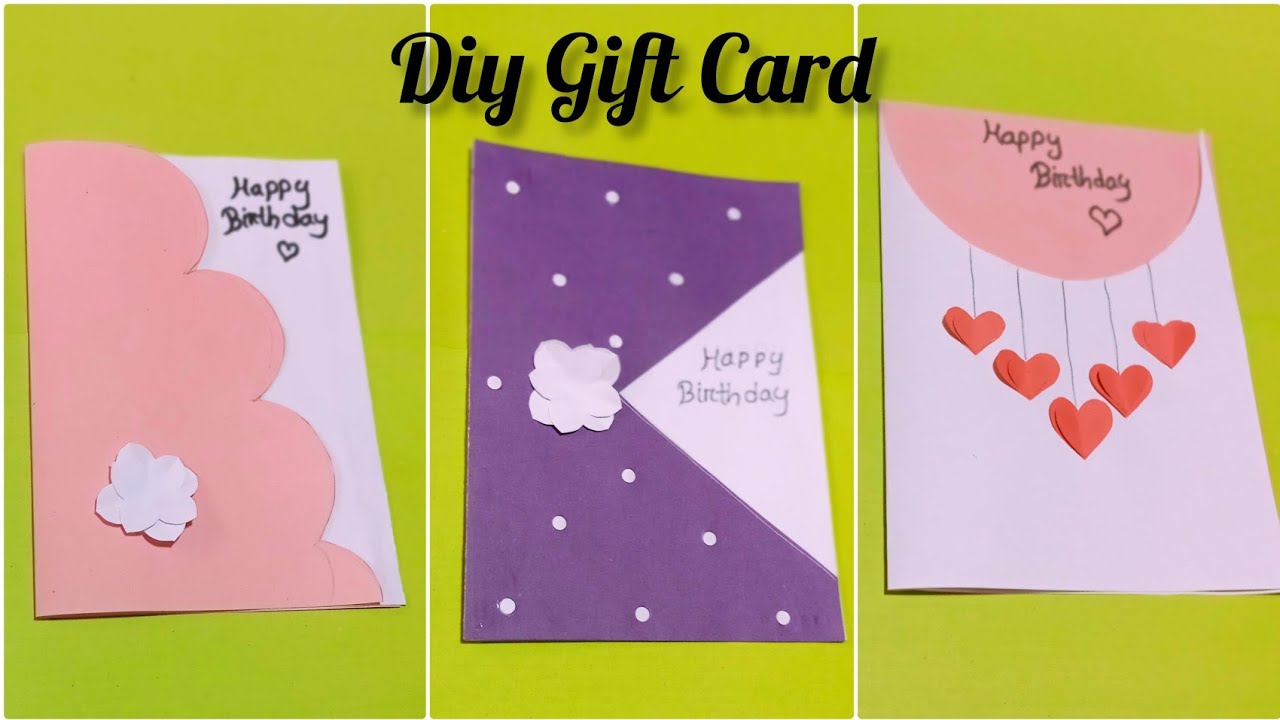 3 DIY Easy Gift Card ideas||How to make Gift Card||Birthday Card making ...