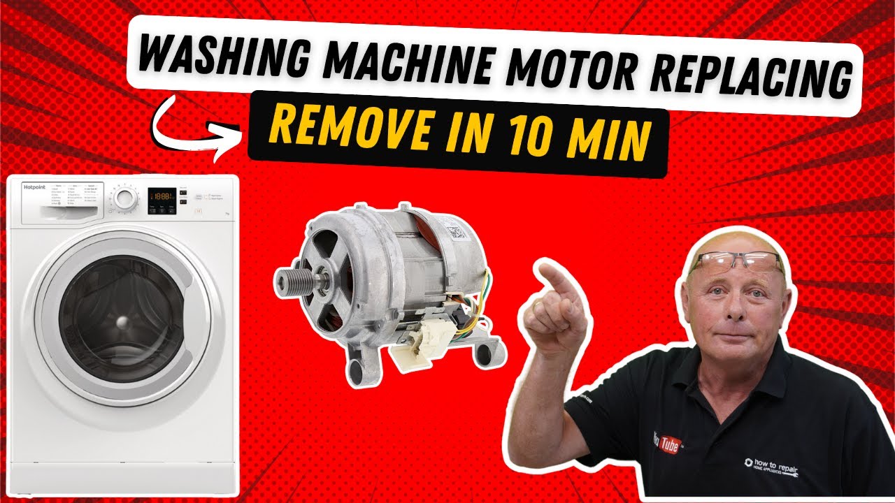 How to remove washing machine motor from the top of machine - YouTube