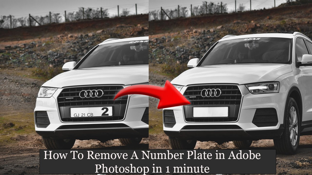 How To Remove A Number Plate in Adobe Photoshop Like a pro in 1 min ...