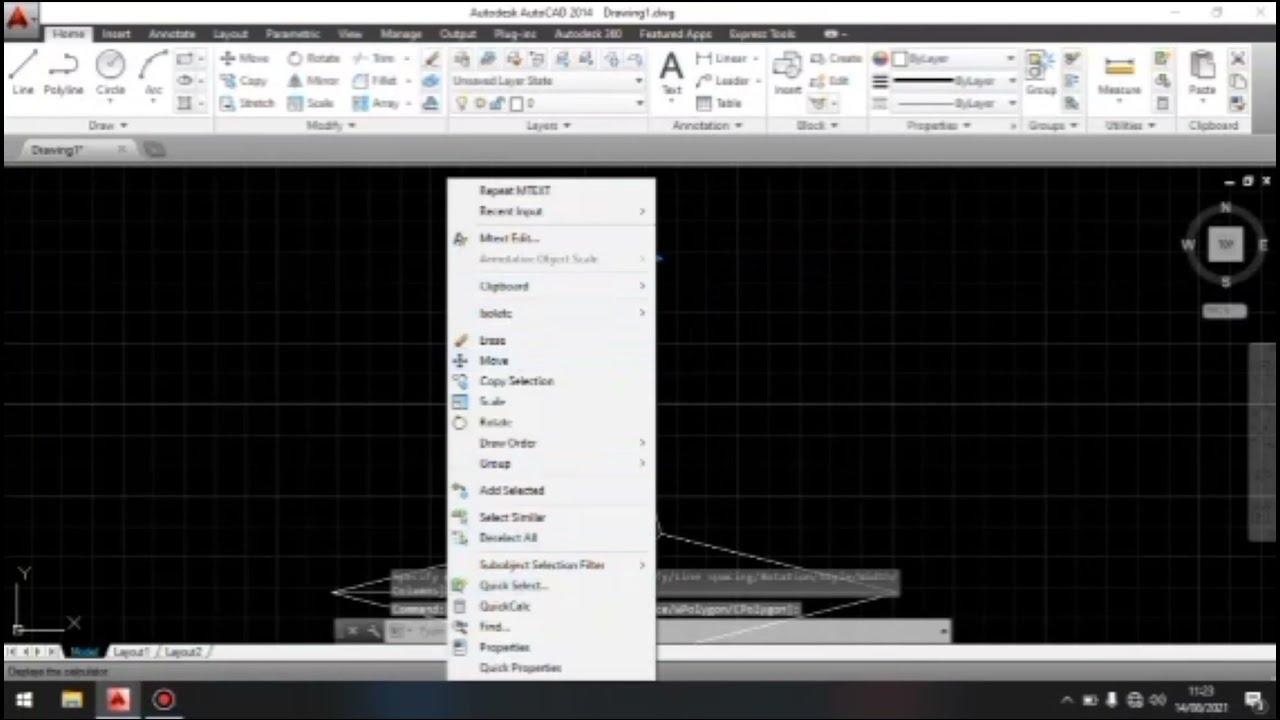 Cara Membuat Gambar Arah Mata Angin pada AutoCAD - YouTube