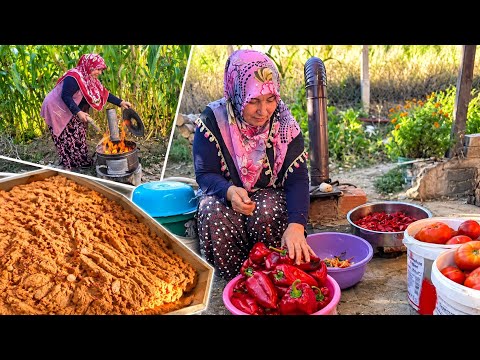 KÜTAHYA SİMAV KÖYÜMÜZ | EBEMİN TARİFİ YÖRESEL EKŞİ MAYA UN TARHANA PİŞİRGİSİ | KABUKLU SOĞAN KARIŞIM