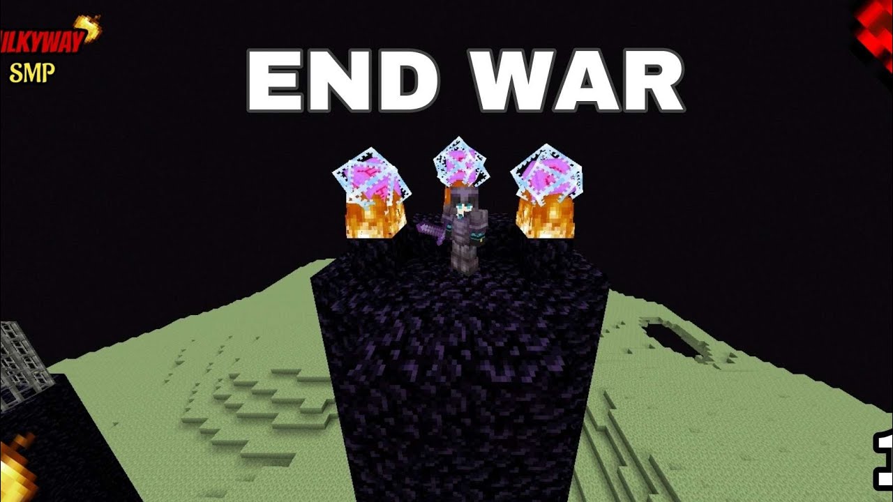 How my team won the end war in MilkyWay SMP #minecraft #endwar # ...