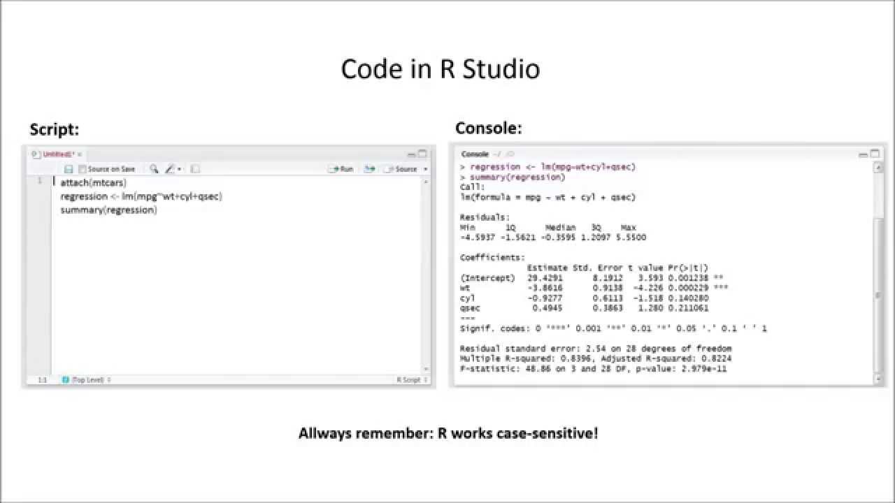 R Studio How To Calculate A Linear Regression in Less Than A Minute r-studio-how-to-calculate-a-linear-regression-in-less-than-a-minute