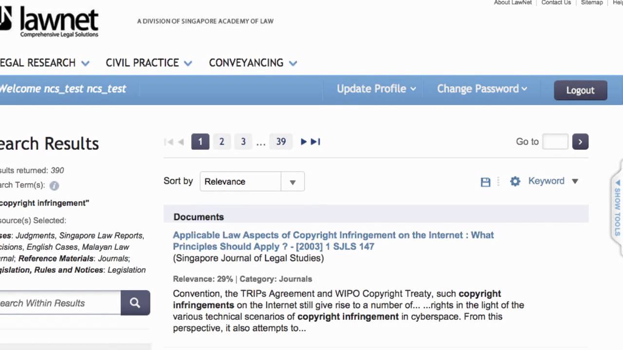LawNet Basic Search - YouTube