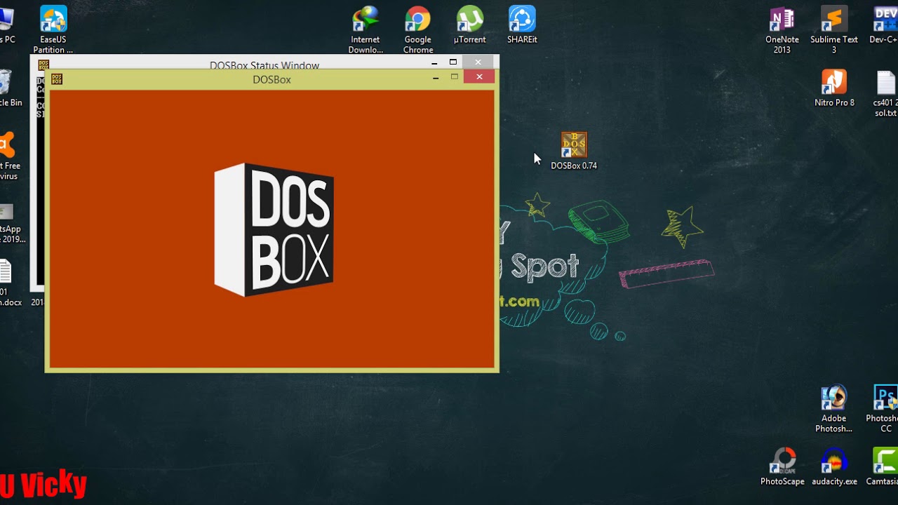 Cs401 Softwares Dosbox And Assmsoft Assembly Language Youtube 2420