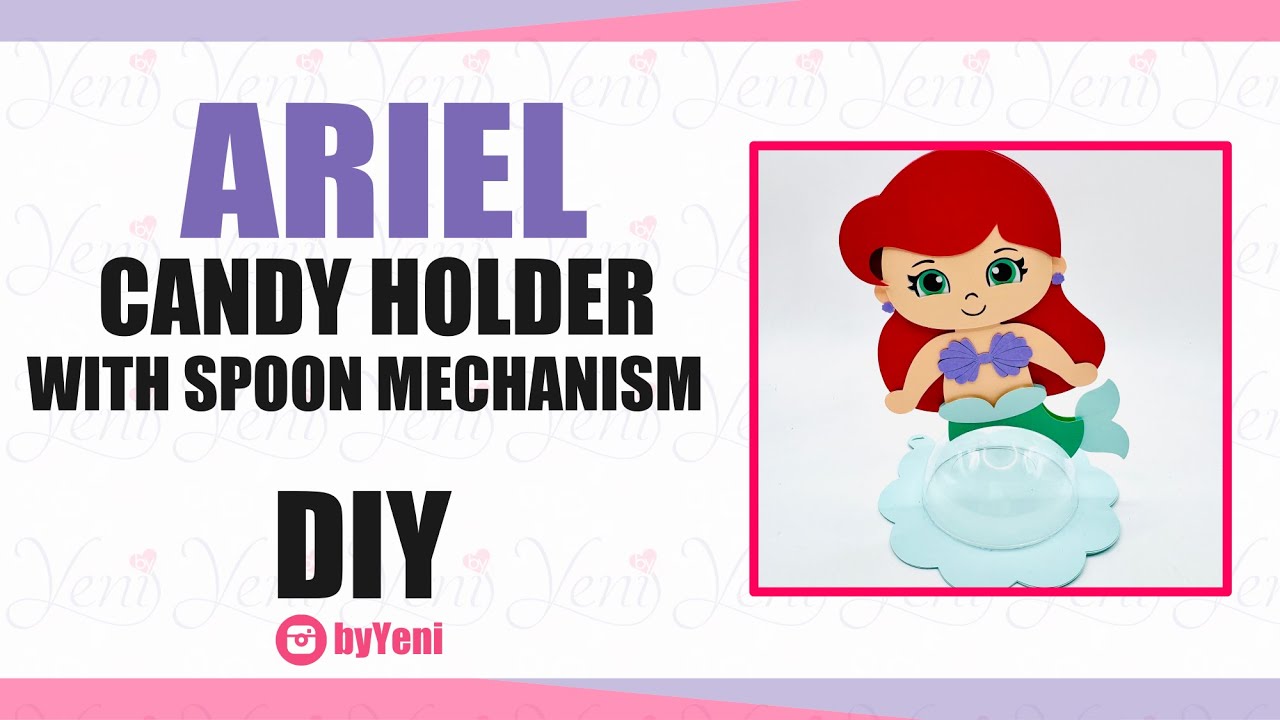 Ariel Little Mermaid candy holder with Spoon Mechanism - byYeni - YouTube