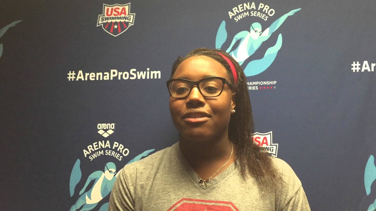 Simone Manuel Happy To Race Against Stacked 100 Free Field - YouTube
