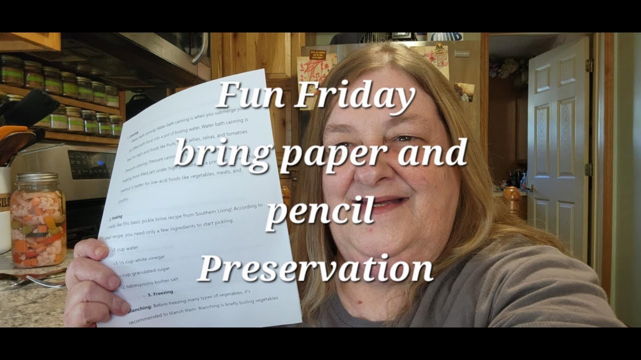 Fun Friday Bring paper and pencil Preservation #preserving - YouTube