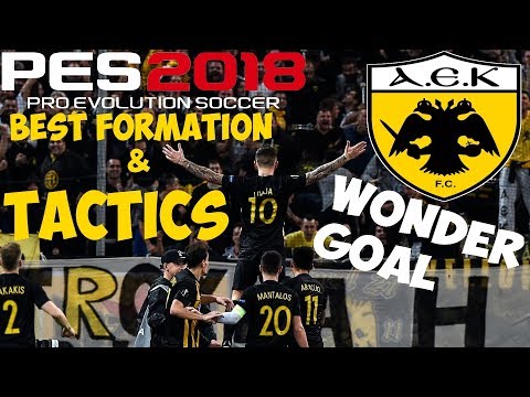 PES 2018 | Best Formation & Tactics for AEK ATHENS | +1 WONDER GOAL!