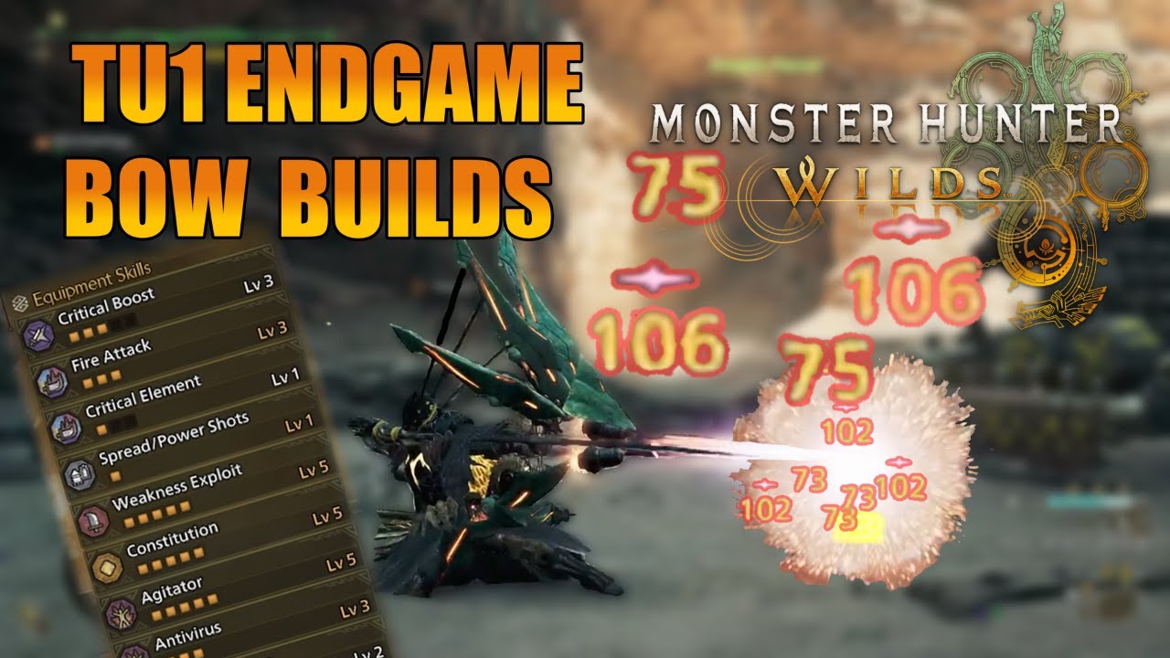 The two BEST BOW BUILDS in Monster hunter wilds bow build Title Update ...