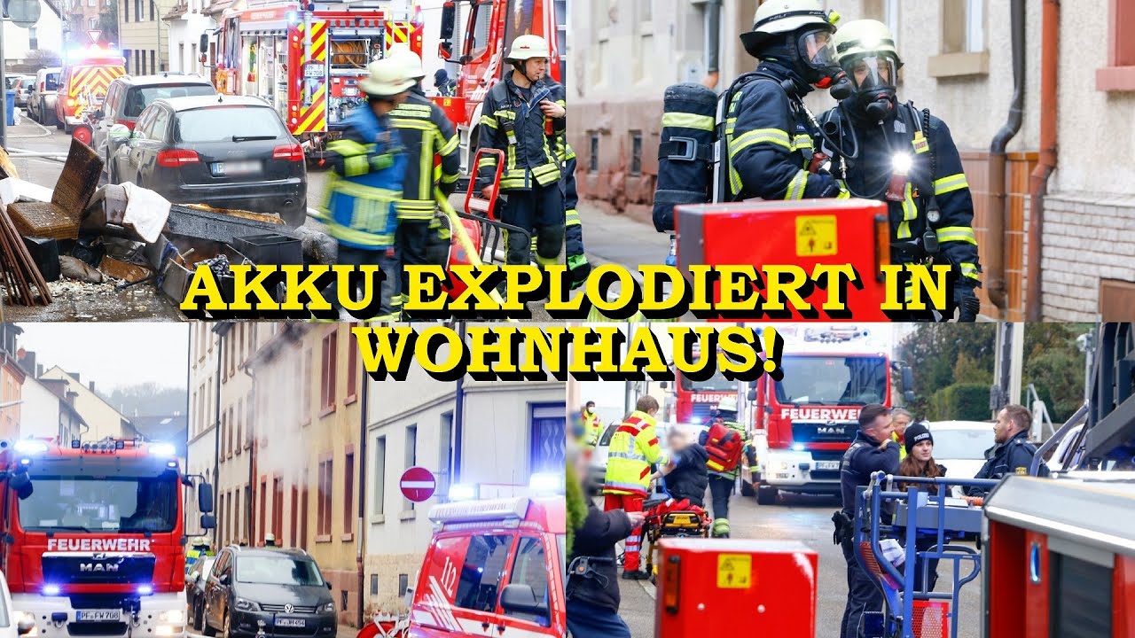 [AKKU EXPLODIERT BEIM LADEN] - WOHNUNG IN FLAMMEN - | FEUERWEHR ...