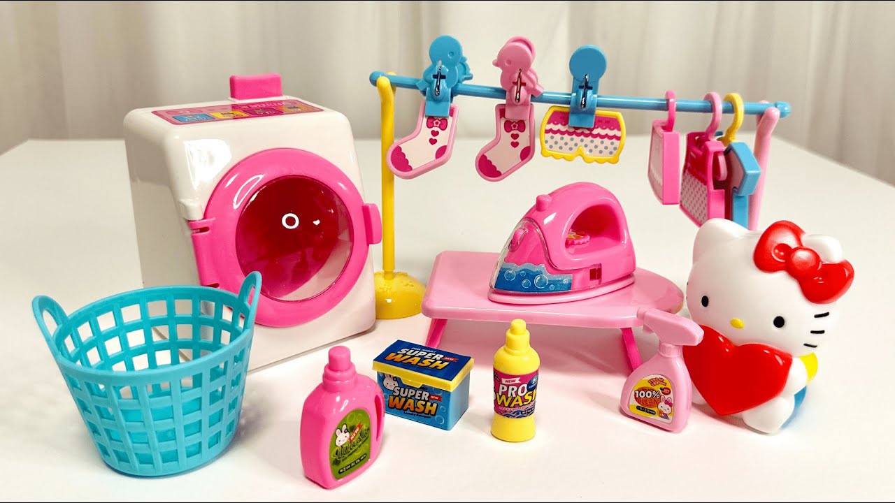 [🎁Toy ASMR🎁] Unboxing Laundry Set with Hello Kitty ASMR📦 | Satisfying ...
