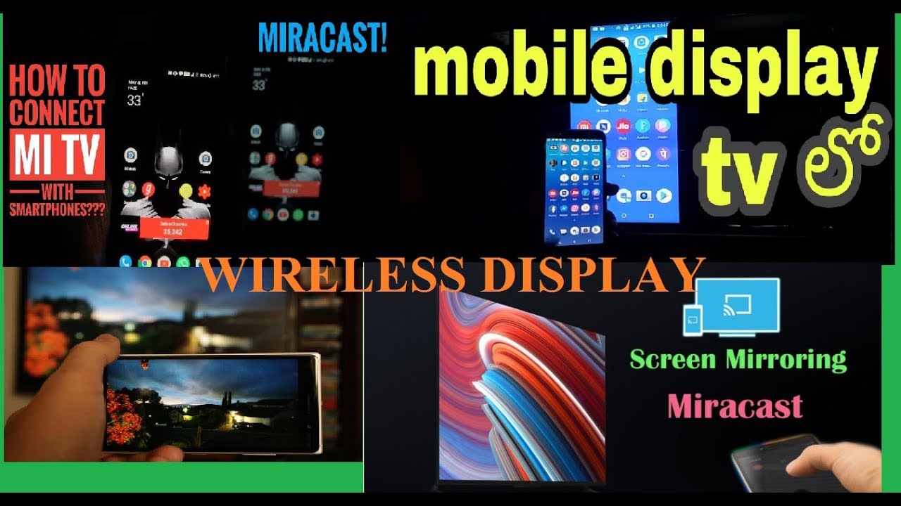 How to connect Mobile to MI tv using wireless display...miracast ...