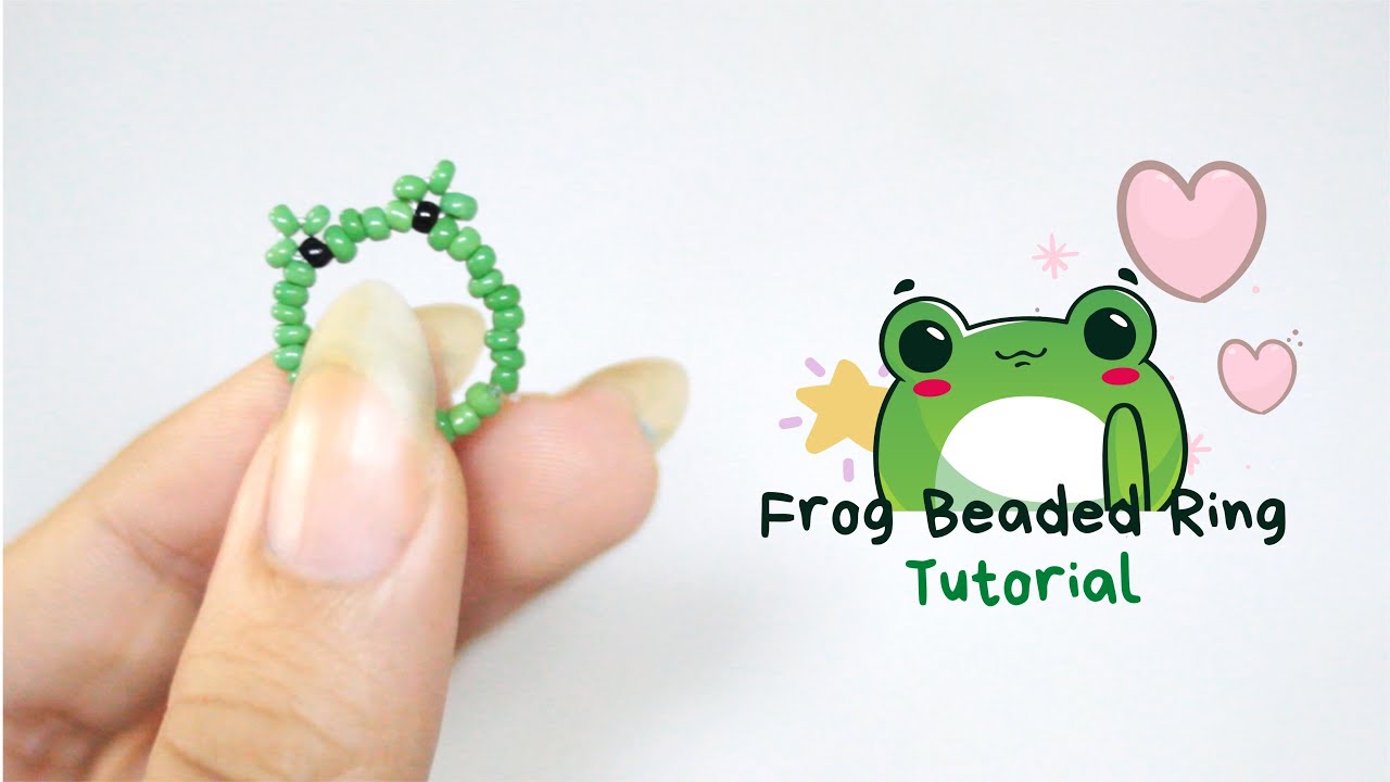 Frog Beaded Ring Tutorial | How to Make Beads Ring - YouTube