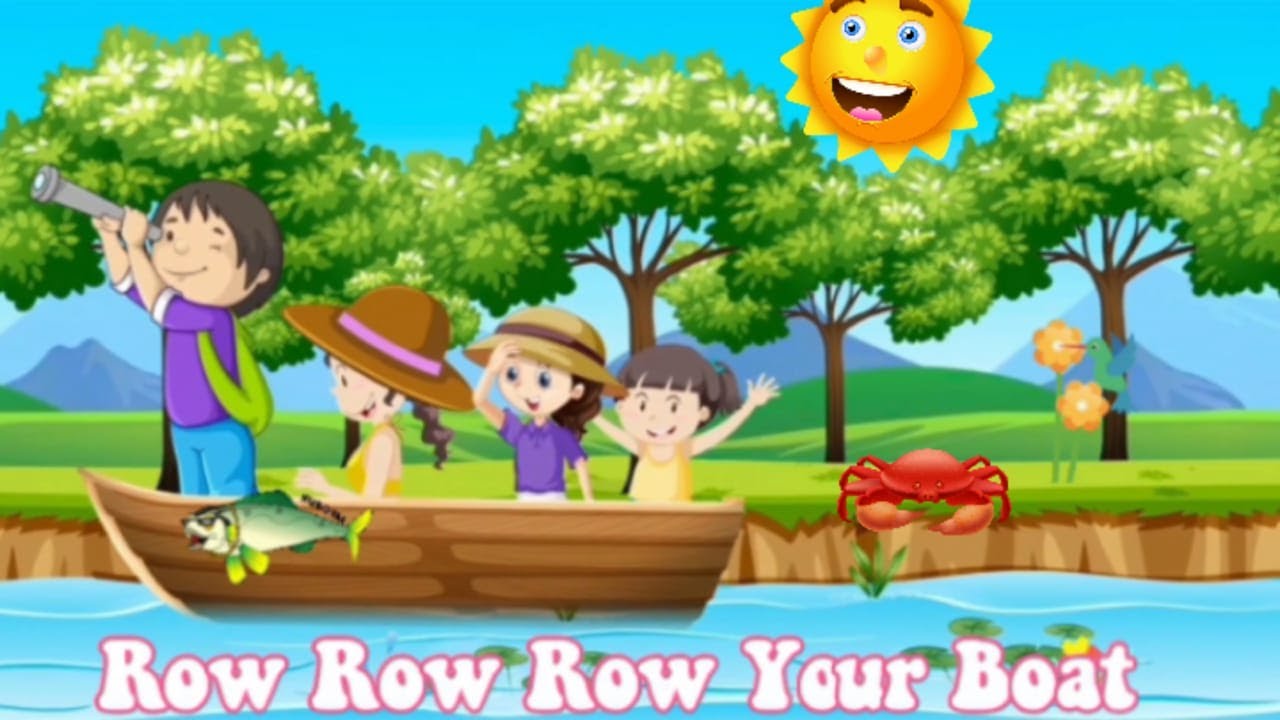Row Row Row Your Boat |Kids Nursery Ryhmes| English Rhymes For Kids ...