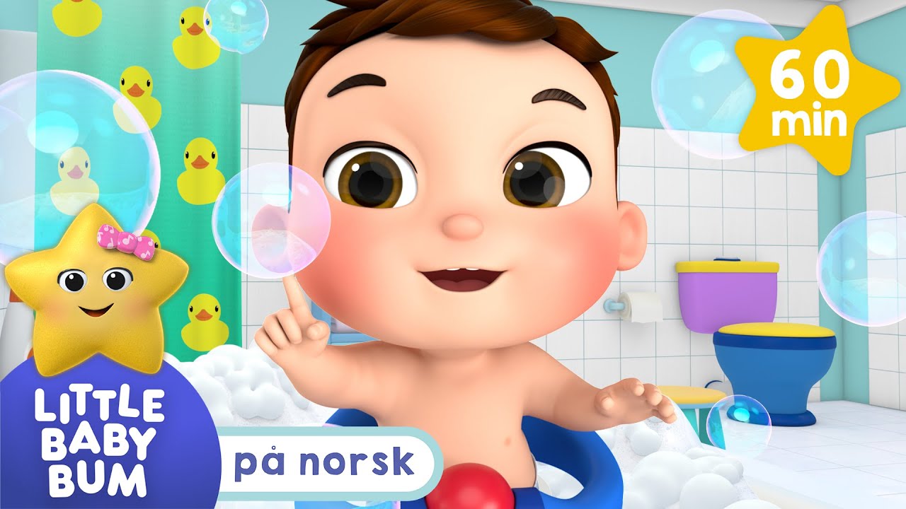 Baby Max' første bad | Little Baby Bum Norsk | Babysanger - YouTube Music