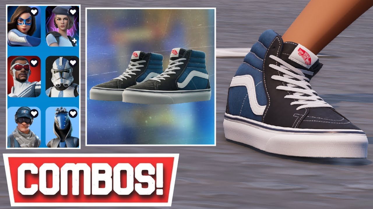 *NEW* BEST VANS SK8-HI 'NAVY BLUE' KICKS COMBOS! | Fortnite - YouTube