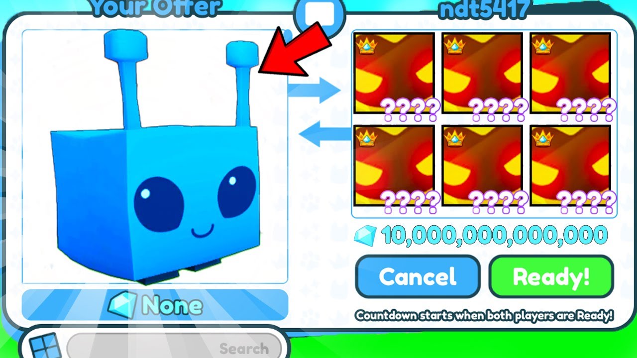 Trading Secret HUGE GLEEBO ALIEN for THIS.. | Pet Simulator X - YouTube