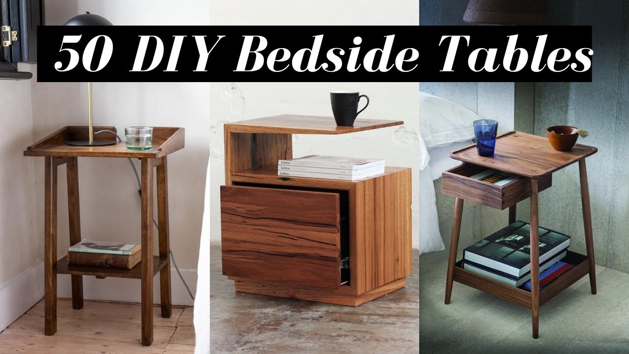 DIY Modern Bedside Table: Up Cycling Wooden Scarp - YouTube