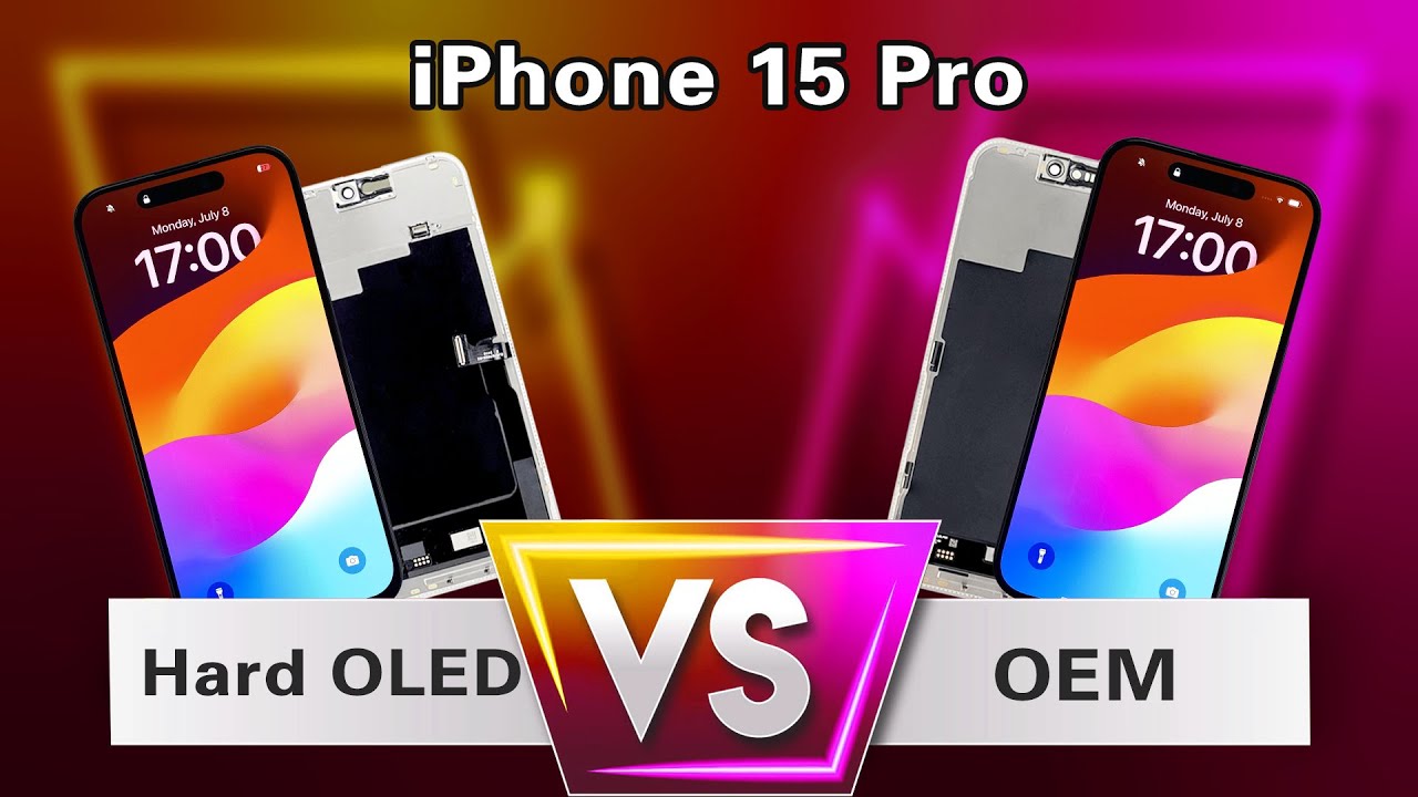 The Latest iPhone 15 Pro Hard OLED Screen Compared With OEM Screen ...