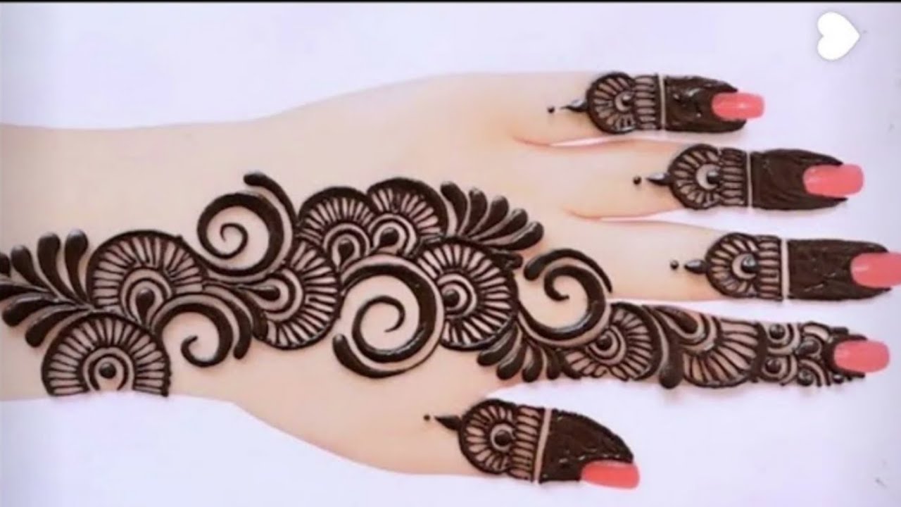 Cute Arabic Single Line Mehndi designs Easy Mehndi tutorial for shaddi ...