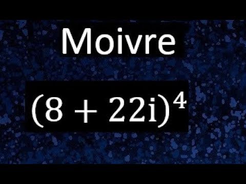 Fórmula de Moivre, ejemplo aplicando teorema de Moivre - numero ...